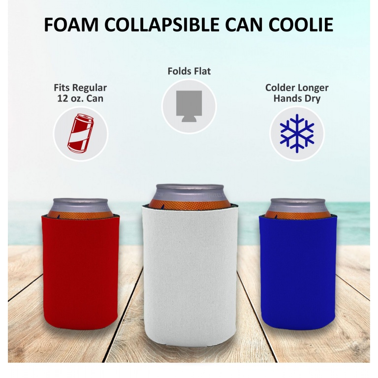 Blank Foam Collapsible Can Coolie – Wholesale Coolies