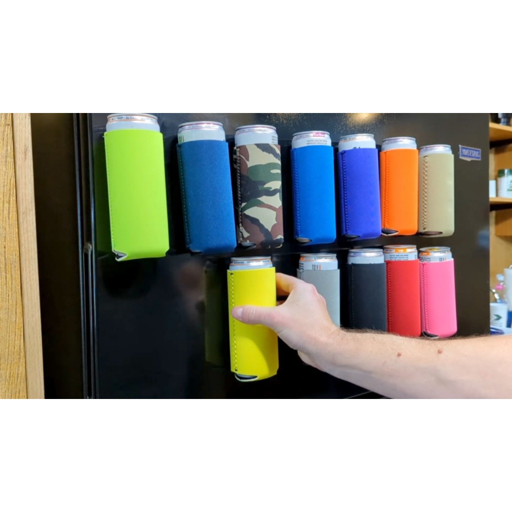 Blank Magnetic Neoprene Collapsible Slim 12 oz Can Coolie – Wholesale ...