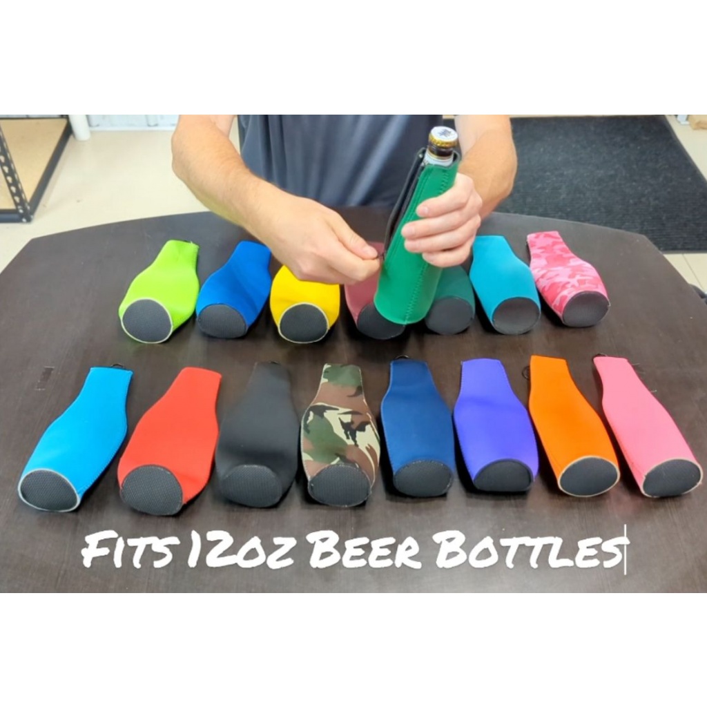 Blank Neoprene Zipper Bottle Coolie – Wholesale Coolies